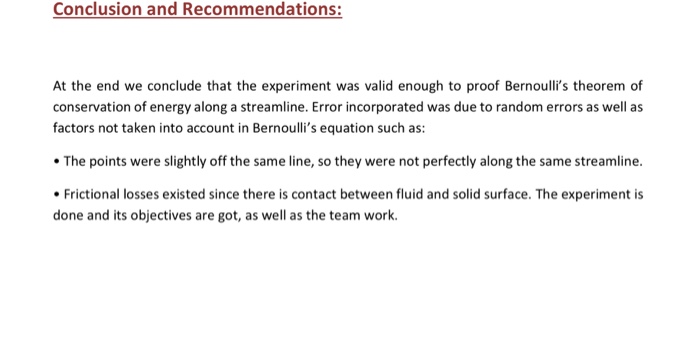 Solved Conclusion and Recommendations: At the end we | Chegg.com