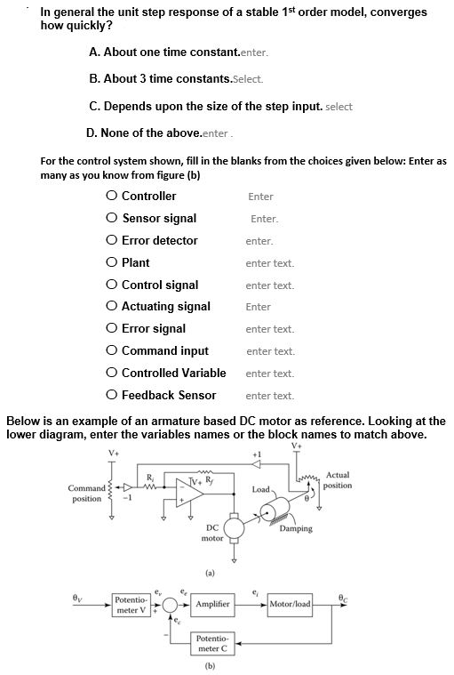 Solved In general the unit step response of a stable 1st | Chegg.com