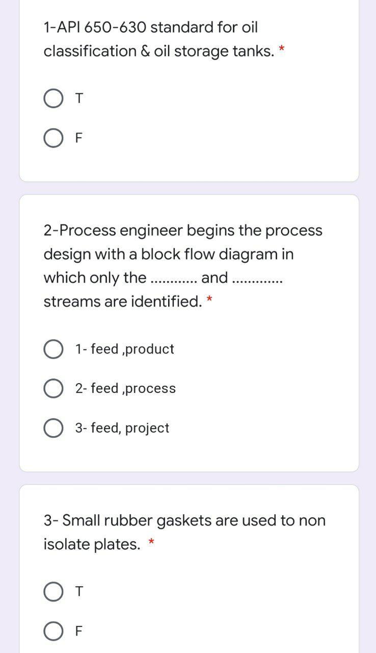 Solved 1-API 650-630 standard for oil classification & oil | Chegg.com