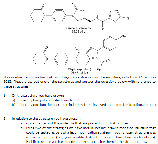 Solved CI Xarelto (Rivaroxaban) $6.58 billion Ome HaN | Chegg.com