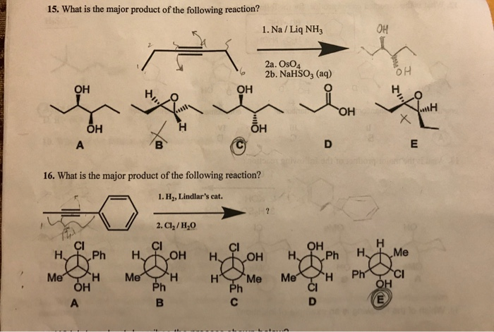 Solved 12. What is the expected major product for the | Chegg.com