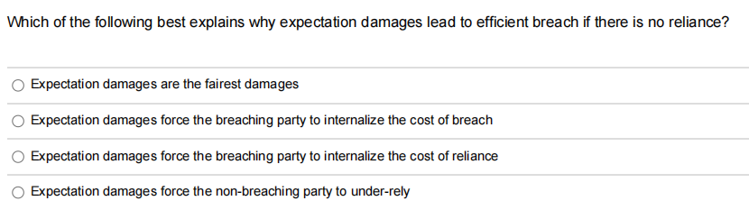 Solved Which of the following best explains why expectation | Chegg.com