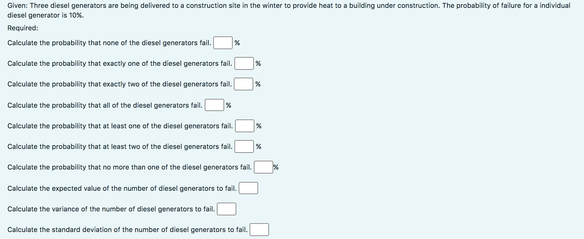 Solved Given: Three diesel generators are being delivered to | Chegg.com