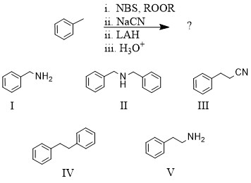 Solved i. NBS, ROOR ii. NaCN ii. LAH 111. H307 ? i ono ora | Chegg.com