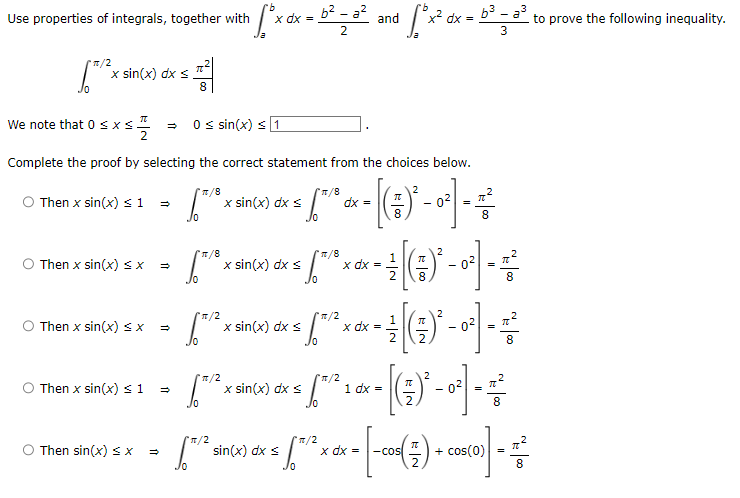 Solved Use properties of integrals, together with | Chegg.com