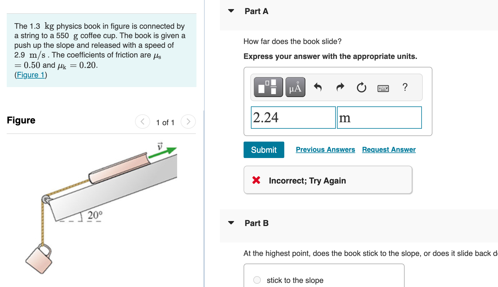 Solved The 1.3 kg physics book in figure is connected by a | Chegg.com