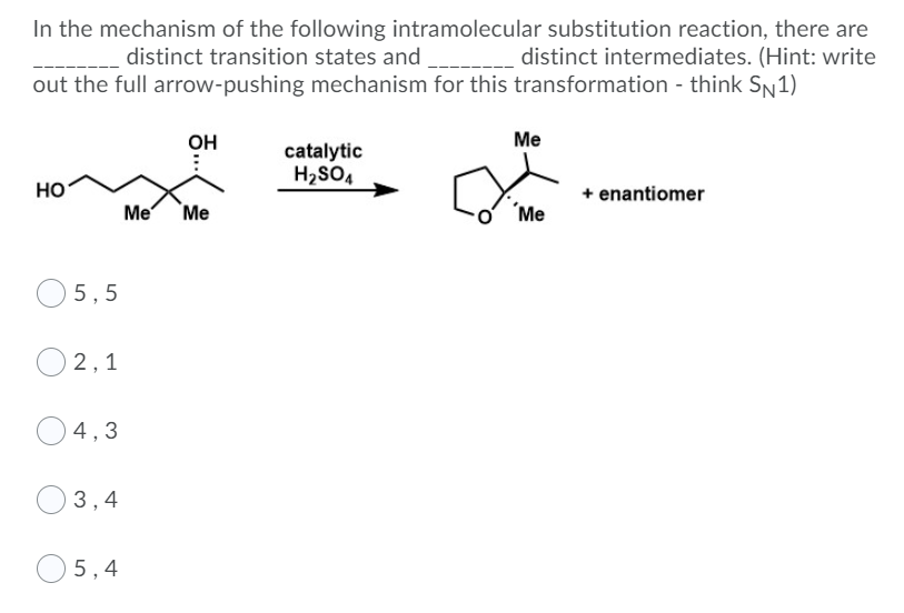 Solved In the mechanism of the following intramolecular | Chegg.com