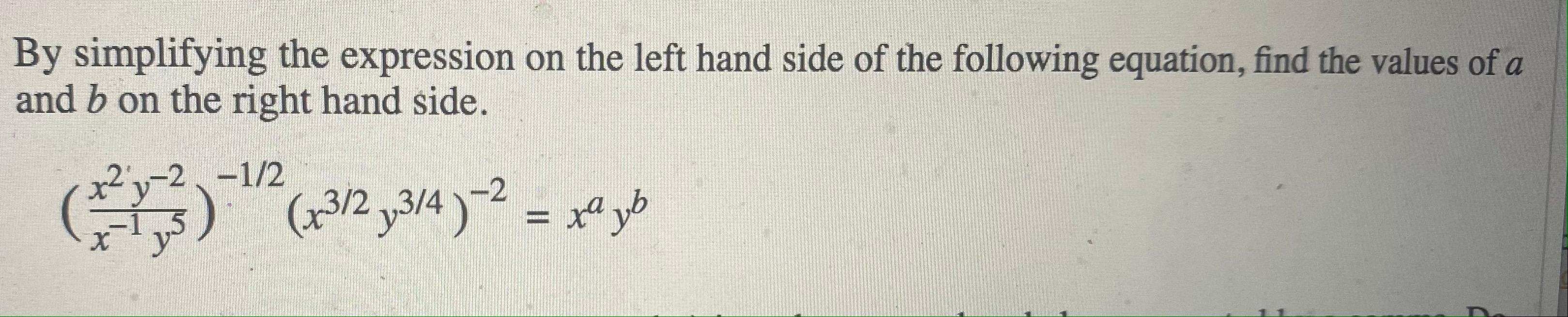 Solved By simplifying the expression on the left hand side | Chegg.com