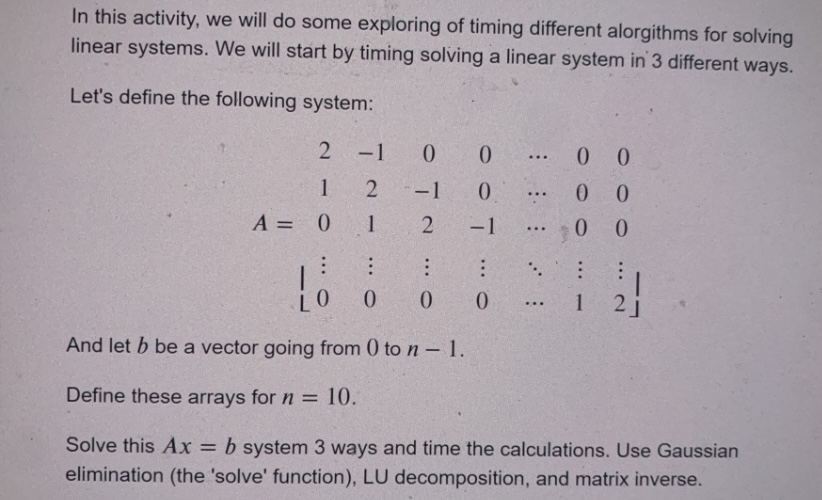 In this activity, we will do some exploring of timing | Chegg.com