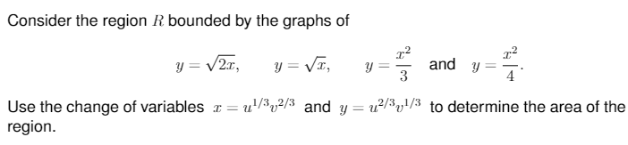 Consider the region R bounded by the graphs of | Chegg.com
