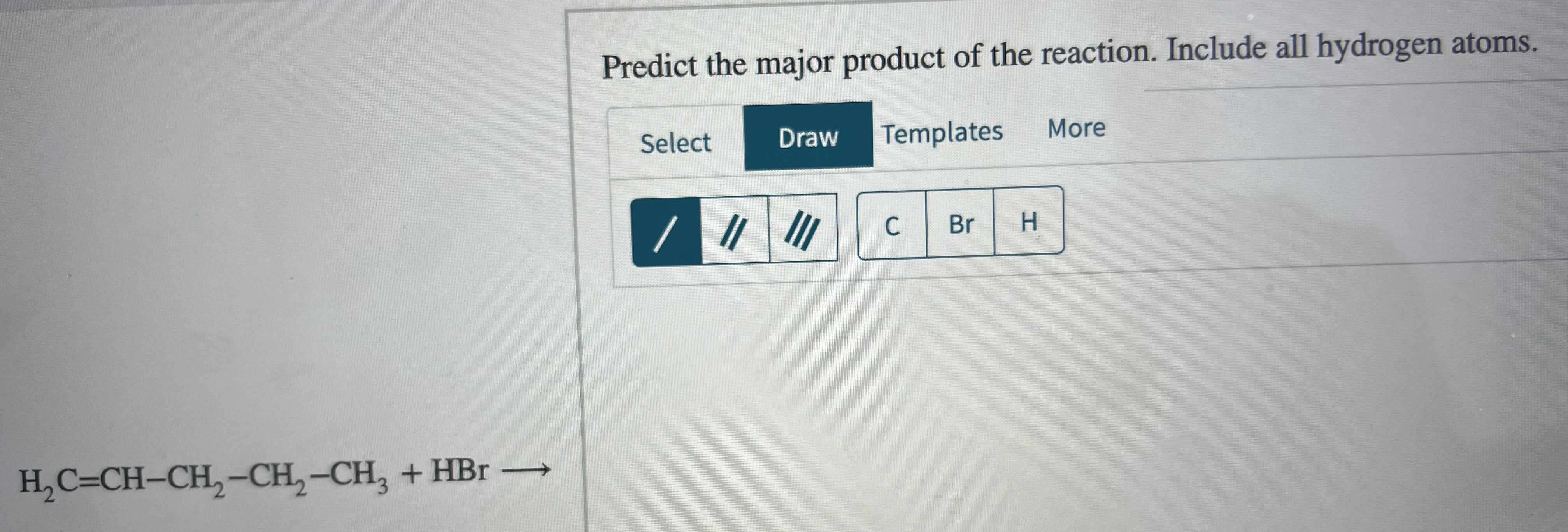 Solved Predict the major product of the reaction. Include | Chegg.com