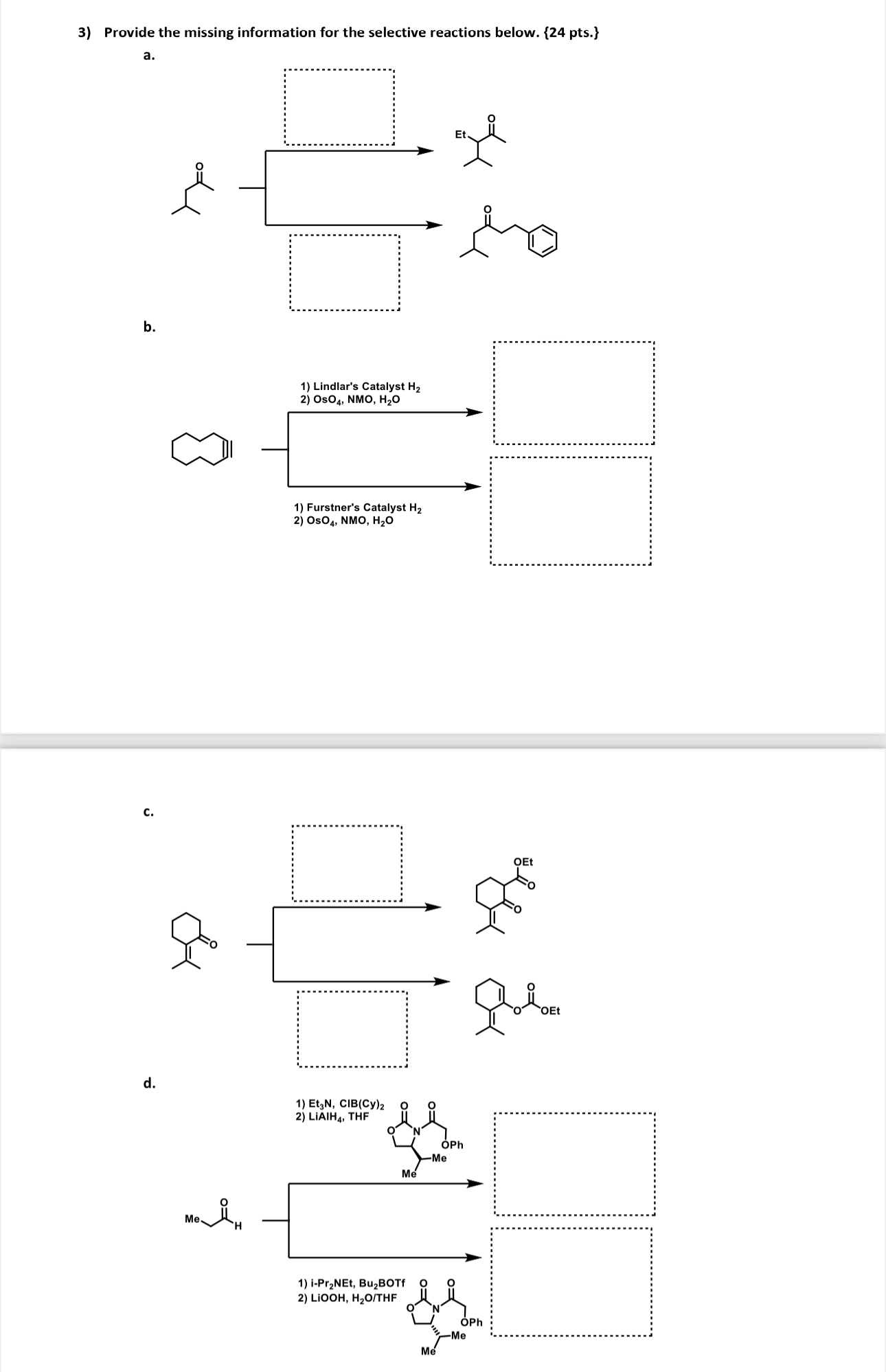 Solved by an EXPERT Provide the missing information for the selective | Chegg.com