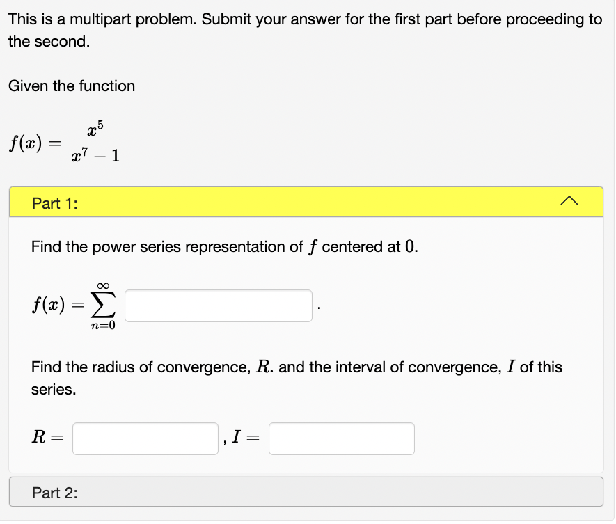 Solved This is a multipart problem. Submit your answer for | Chegg.com