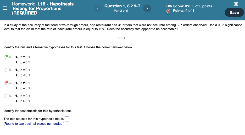 Solved Homework: L16 - Hypothesis = Testing for Proportions | Chegg.com