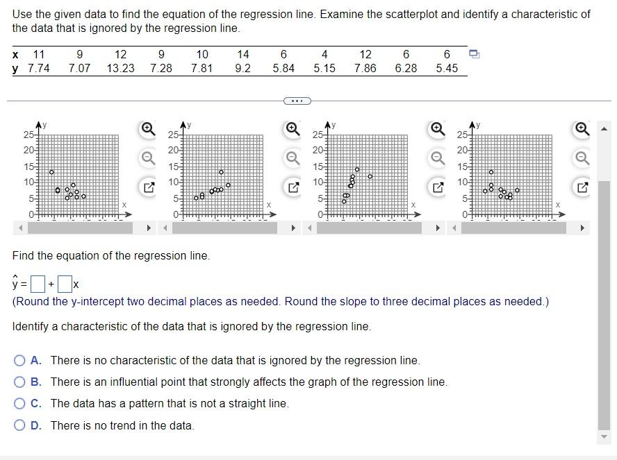 Solved Use the given data to find the equation of the | Chegg.com