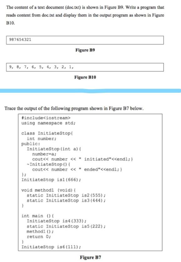 Solved The content of a text document (doc.txt) is shown in | Chegg.com