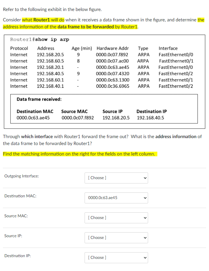 Solved Refer to the following exhibit in the below figure. | Chegg.com