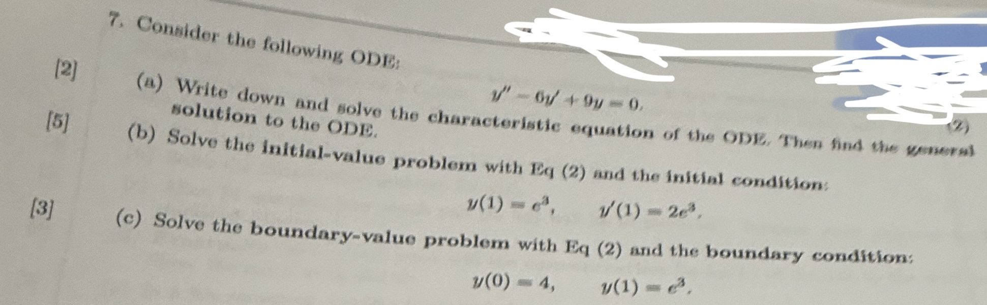 Solved Consider the following ODE(2)solution to ﻿the | Chegg.com