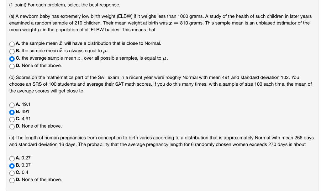 Solved (a) A newborn baby has extremely low birth weight | Chegg.com