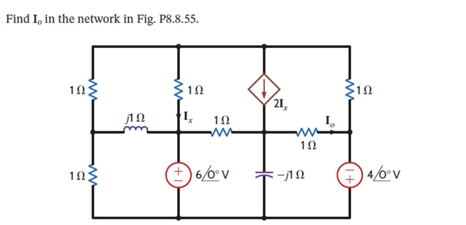 Solved Find I0 in the network in Fig. P8.8.55. | Chegg.com