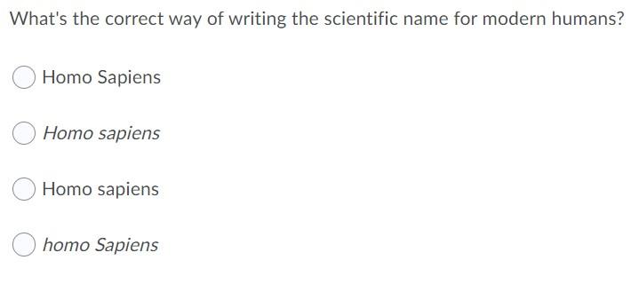 Solved What's the correct way of writing the scientific name | Chegg.com
