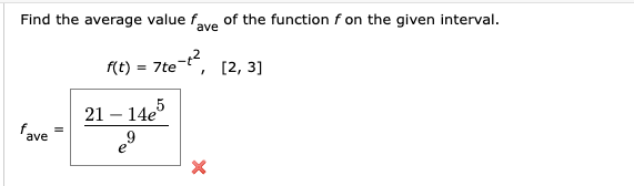Solved Find the average value fave of the function f on the | Chegg.com
