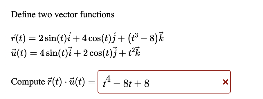 Solved Define two vector | Chegg.com