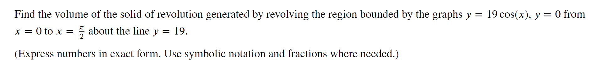 Solved Find the volume of the solid of revolution generated | Chegg.com