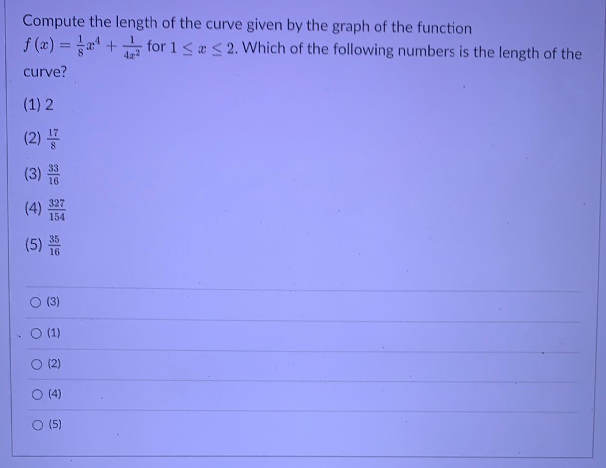 Solved Compute the length of the curve given by the graph of | Chegg.com