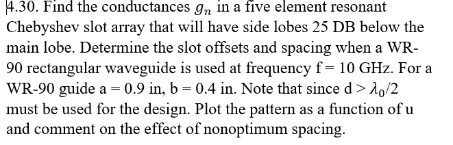 4.30. Find the conductances In in a five element | Chegg.com