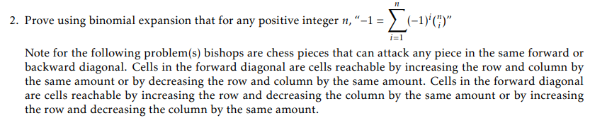 Solved 2. Prove using binomial expansion that for any | Chegg.com