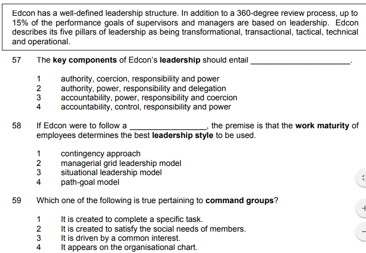 Solved Edcon has a well-defined leadership structure. In | Chegg.com