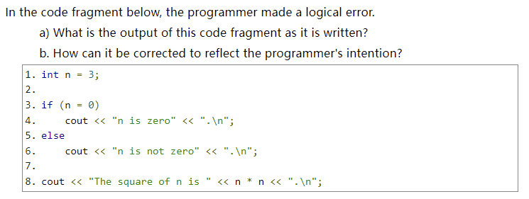 Solved a) What is the output of this code fragment as it is | Chegg.com