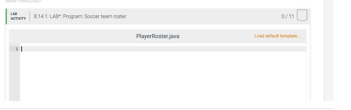 Solved 8.14 LAB*: Program: Soccer team roster This program | Chegg.com