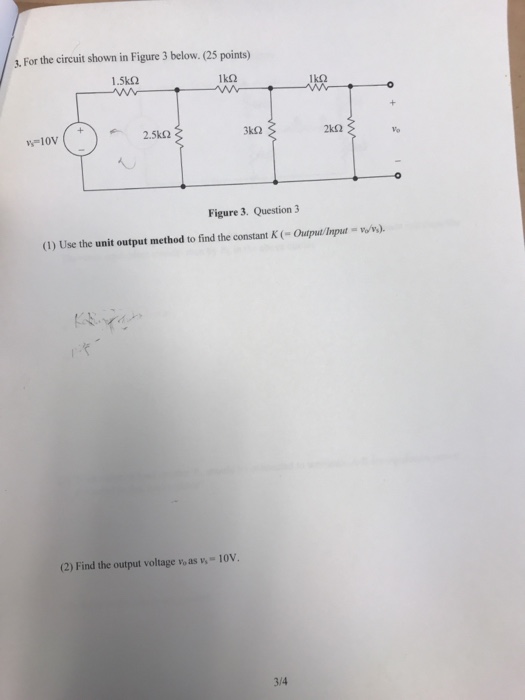 Solved 3 For the circuit shown in Figure 3 below. (25 | Chegg.com