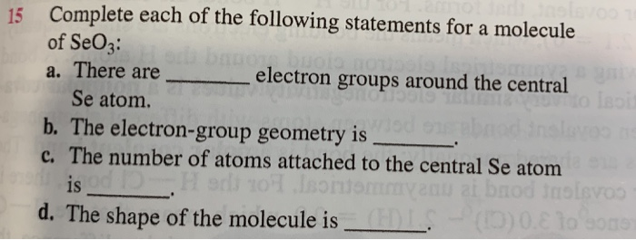 Seo3 Molecular Geometry