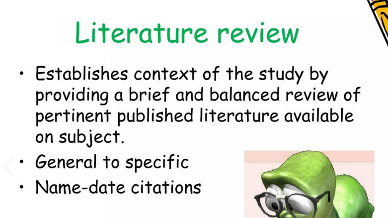 Solved - Establishes context of the study by providing a | Chegg.com