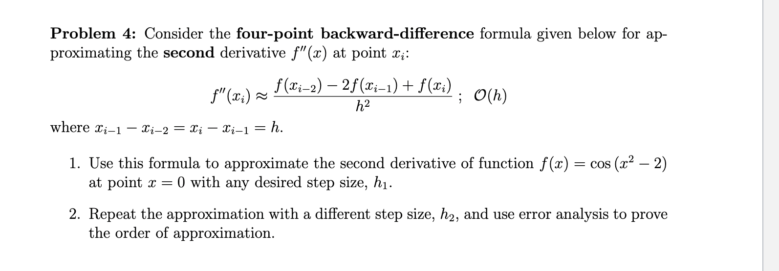 Solved Problem 4: Consider the four-point | Chegg.com