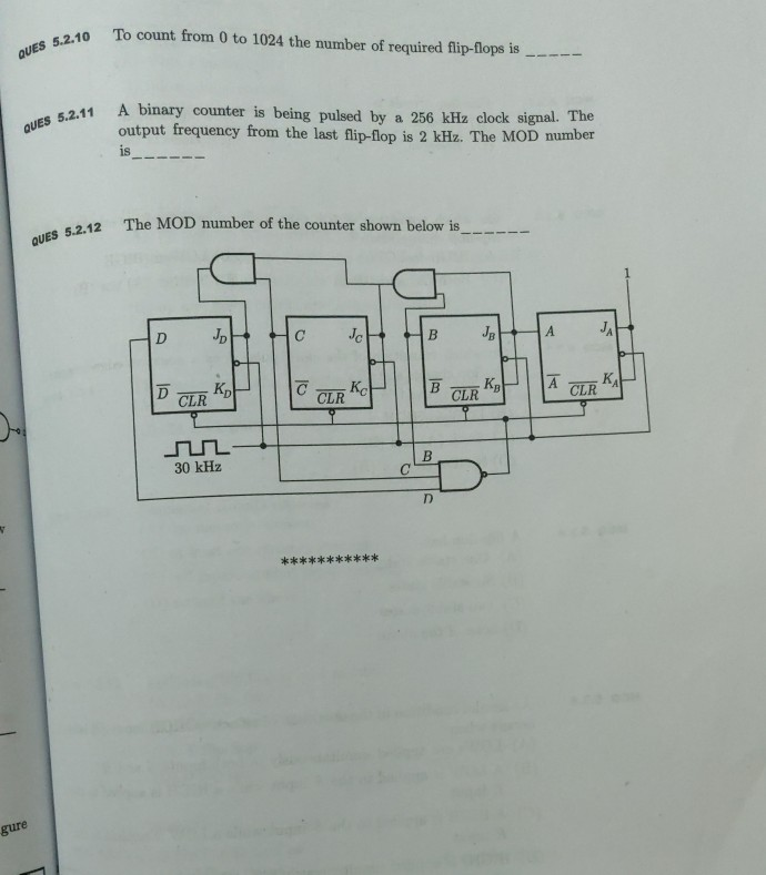 Solved 10 To count from 0 to 1024 the number of required | Chegg.com