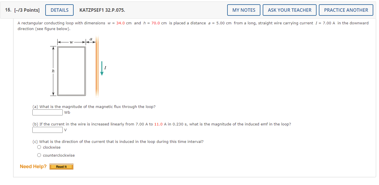 Solved 15. [-/3 Points) DETAILS KATZPSEF1 32.P.075. MY NOTES | Chegg.com Solved 15. [-/3 Points) DETAILS KATZPSEF1 32.P.075. MY NOTES | Chegg.com