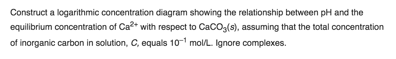 Solved Construct a logarithmic concentration diagram showing | Chegg.com