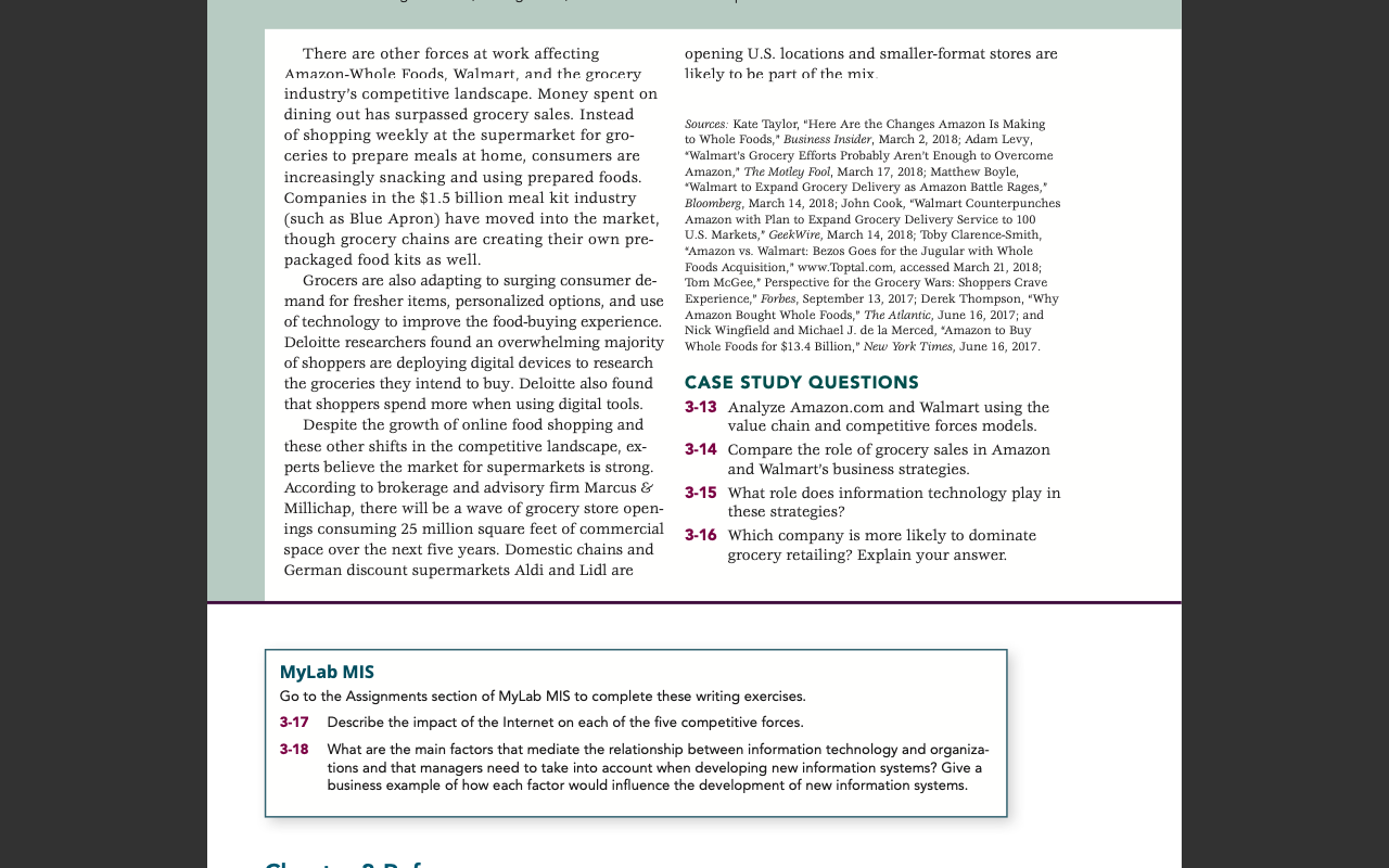 Read the Grocery Wars case study on page 116 of the | Chegg.com