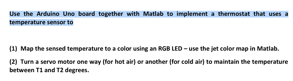 Use Arduino Uno Board Together Matlab Implement Thermostat Uses Temperature Sensor 1 Map S ...
