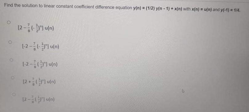 Solved Find the solution to linear constant coefficient | Chegg.com