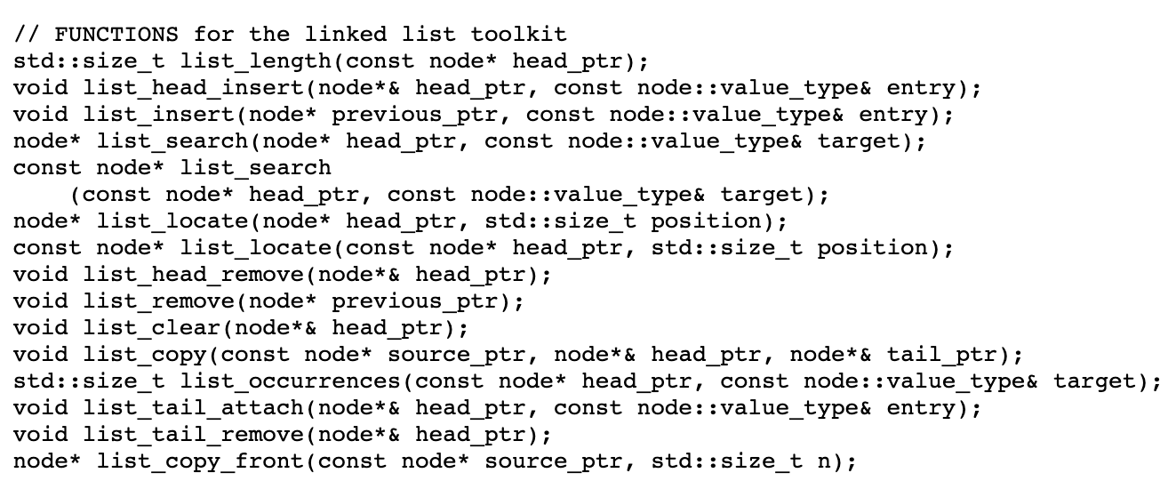 Solved Add the implementations of the last four new | Chegg.com