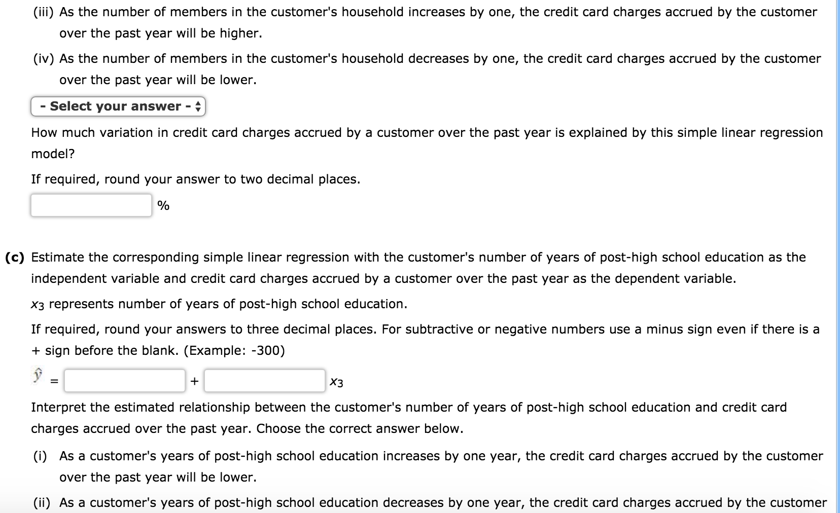 Consider The Example Of A Credit Card Company That Chegg