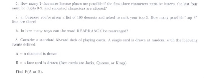 Solved 6 How many 7-character license plates are possible if | Chegg.com
