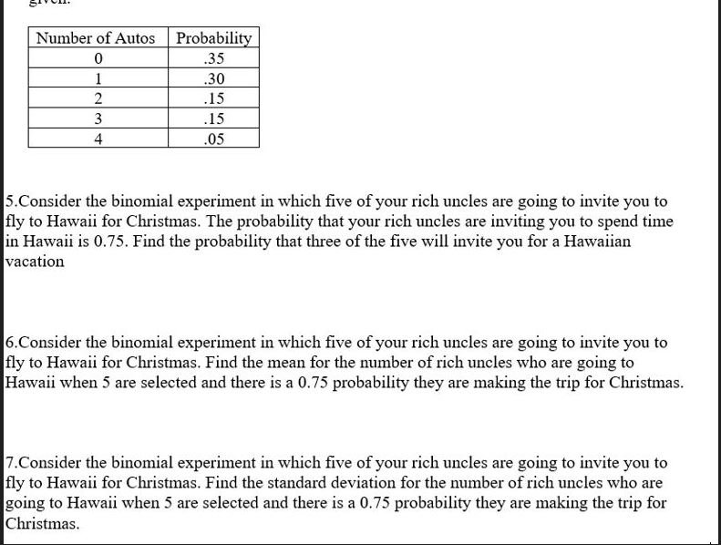 Solved 5.Consider the binomial experiment in which five of | Chegg.com