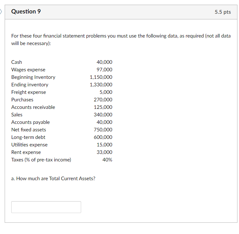 Solved For these four financial statement problems you must | Chegg.com
