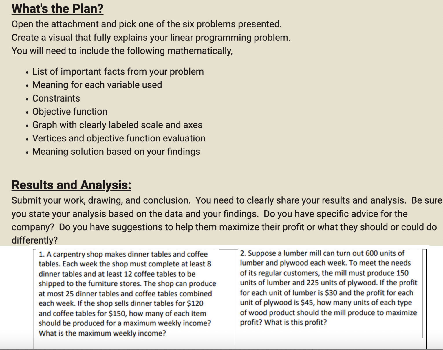 Solved What's the Plan? Open the attachment and pick one of | Chegg.com